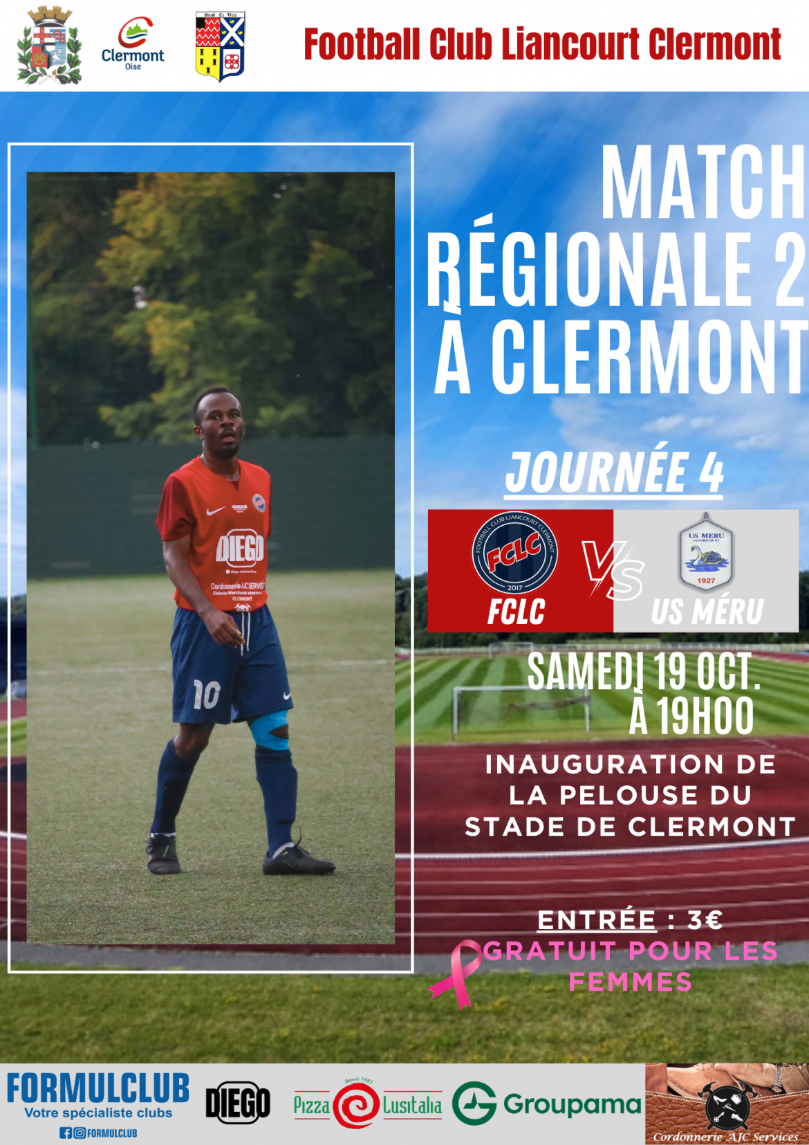 Affiche pour match inauguration FCLC – Ville de Clermont (Oise) – Site ...